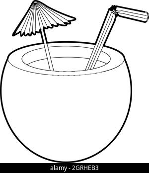 Cocktail outline vector icon. Beach. Summer. Summertime. Vacation, eps 10 Stock Vector Image ...