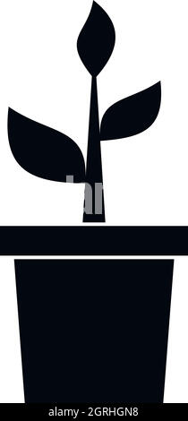 Bush Plant Leaves In Pot neon glow icon illustration Stock Vector Image ...