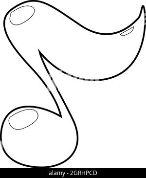 3d isometric music note vector illustration Stock Vector Image & Art ...