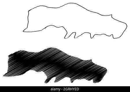 Goalpara district (Assam State, Republic of India) map vector ...