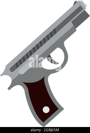 Sniper pistol icon flat vector. Gun scope. Combat army Stock Vector ...