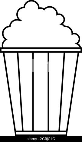 popcorn line icon, outline symbol, vector illustration, concept sign ...