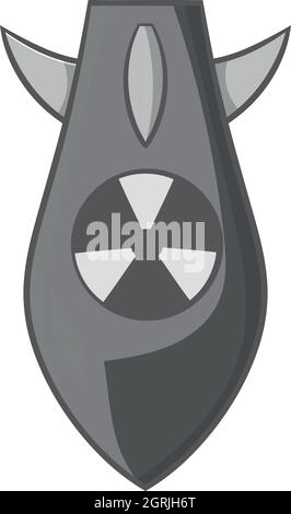 Cartoon vector illustration of a nuclear warhead Stock Vector Image ...