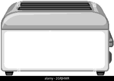Toaster without bread isolated on white background illustration Stock ...
