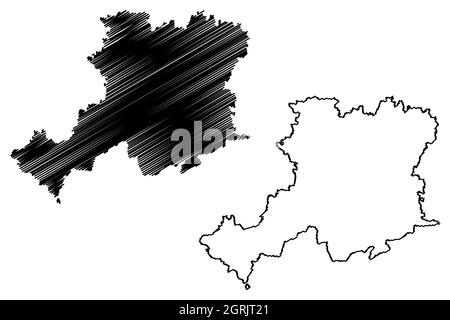 Gaya district (Bihar State, Magadh division, Republic of India) map ...