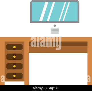Desk computer symbol Stock Vector Image & Art - Alamy