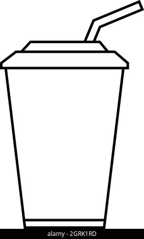 cola line icon, outline symbol, vector illustration, concept sign Stock ...