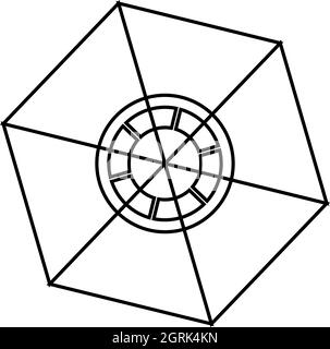 Bar chart icon. Outline bar chart vector icon color flat isolated Stock ...