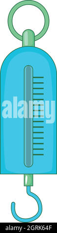 Domestic spring scale. Vector illustration. Outline icon isolated on ...