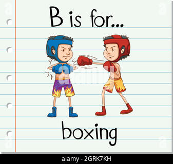 Flashcard letter B is for boxing Stock Vector Image & Art - Alamy