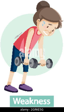 Cartoon character with weakness symptoms Stock Vector Image & Art - Alamy