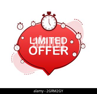 Limited Offer Labels. Alarm clock countdown logo. Limited time offer ...