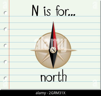 Flashcard letter C is for compass illustration Stock Vector Image & Art ...