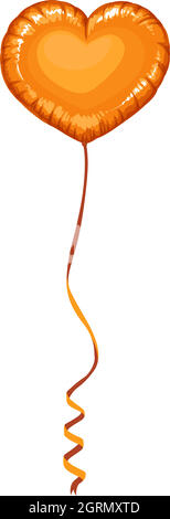 orange balloon helium floating Stock Vector Image & Art - Alamy