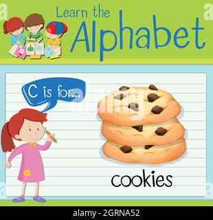 Flashcard letter C is for cookies Stock Vector Image & Art - Alamy