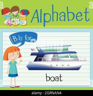 Flashcard letter B is for boat Stock Vector Image & Art - Alamy