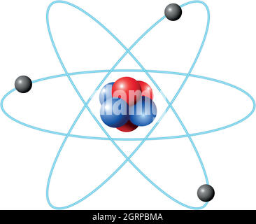 Atom diagram in large scale illustration Stock Vector Image & Art - Alamy