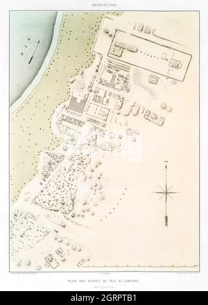 Tell el-Amarna (or Amarna) ancient Egyptian city built by 'heretic ...