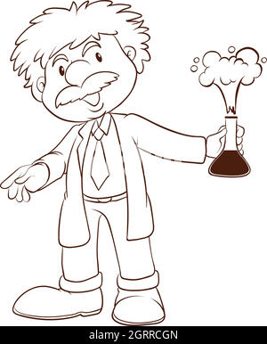 A simple sketch of a scientist Stock Vector Image & Art - Alamy