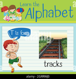 Flashcard alphabet T is for train Stock Vector Image & Art - Alamy