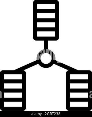 Database Icon. Bold outline design with editable stroke width. Vector Illustration Stock Vector ...