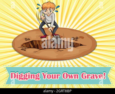 Digging your own grave Stock Vector Image & Art - Alamy