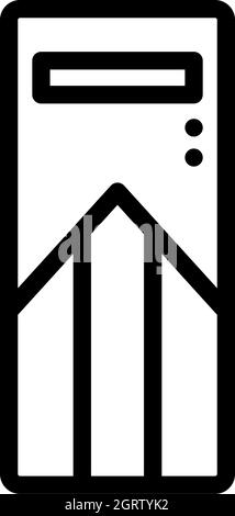System unit line icon isolated on white background. Outline thin ...