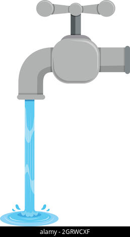 Tab water coming out of tab illustration Stock Vector Image & Art - Alamy