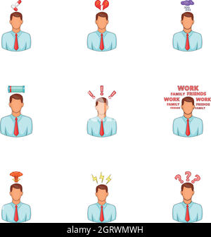 Depression, stress icons set - mental health concept Stock Vector Image & Art - Alamy