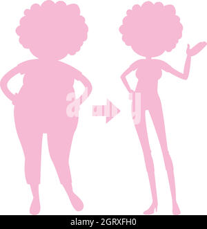 A Silhouette of Human Transformation illustration Stock Vector Image ...