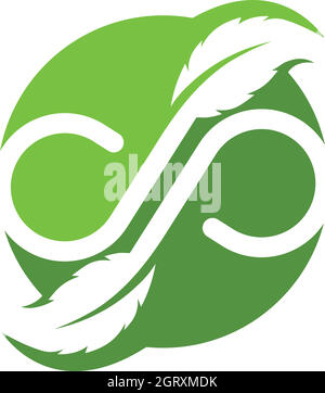 Vector illustration of infinity environment concept. Infinity symbol ...