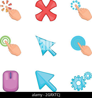 Mouse pointer icons set, cartoon style Stock Vector Image & Art - Alamy
