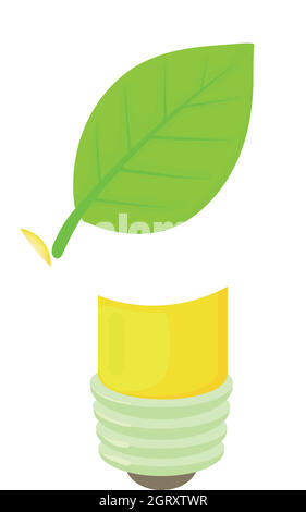 green energy ecology lightbulb cartoon Stock Vector Image & Art - Alamy