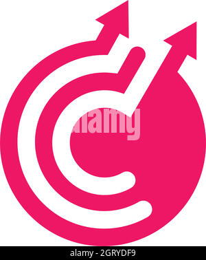 arrow peace icon vector illustration design template Stock Vector Image ...