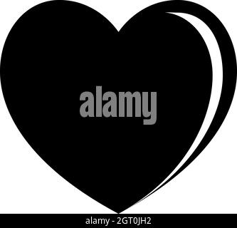 Big heart icon. Simple illustration of big heart vector icon for any ...