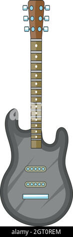classic electric guitar cartoon vector illustration Stock Vector Image ...