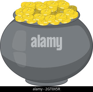 Full metal kettle icon cartoon vector. Water glass. Style item Stock ...