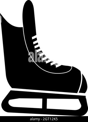 Ice skate icon. Simple style winter skating poster background symbol ...