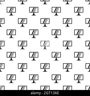 monitor icon sign. Seamless pattern with geometric texture. Vector ...