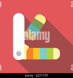 Colored cmyk picker icon, flat style Stock Vector Image & Art - Alamy