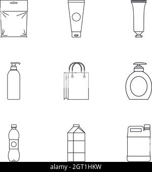 Container line icon set Stock Vector Image & Art - Alamy