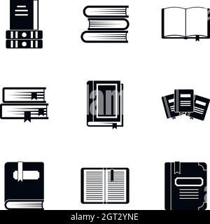 Library icons set, simple style Stock Vector Image & Art - Alamy