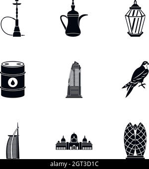 Uae icons set, simple style Stock Vector Image & Art - Alamy