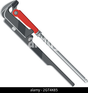 Single wrench solid white flat icons on color rounded square ...