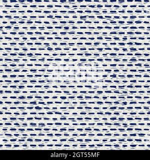 Indigo dyed fabric stripe line pattern texture. Seamless textile ...