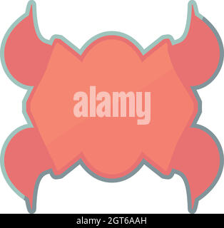 Vector cartoon empty tag icon in comic style. Price sale concept ...