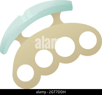 Brass knuckles icon, cartoon style Stock Vector Image & Art - Alamy