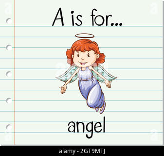 Flashcard letter A is for angel illustration Stock Vector Image & Art ...