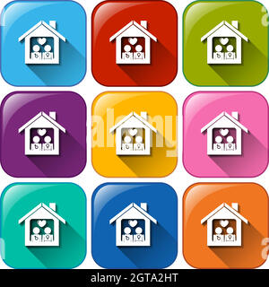 Basic user interface home icon Stock Vector Image & Art - Alamy