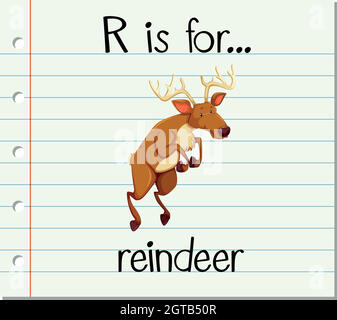Flashcard letter R is for reindeer Stock Vector Image & Art - Alamy